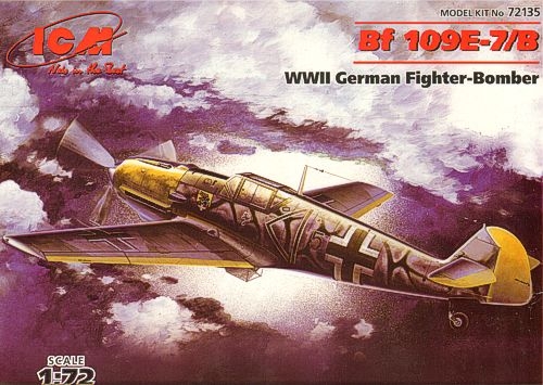 Mirax Hobbies - ICM 72135 1:72 BF 109 E 7 B, WWII GERMAN FIGHTER BOMBER