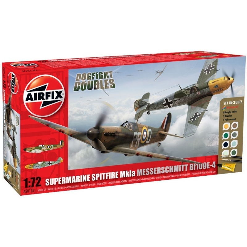 Mirax Hobbies - AIRFIX 50135 DOGFIGHT DOUBLE SPITFIRE BF 109 1:72