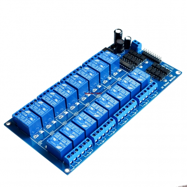 Mirax Hobbies - ZMXR 16-CHANNEL DC 12V RELAY MODULE BOARD FOR ARDUINO