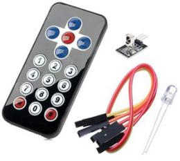 Mirax Hobbies - ZMXR INFRARED WIRELESS REMOTE CONTROL KIT FOR ARDUINO ( BLACK )