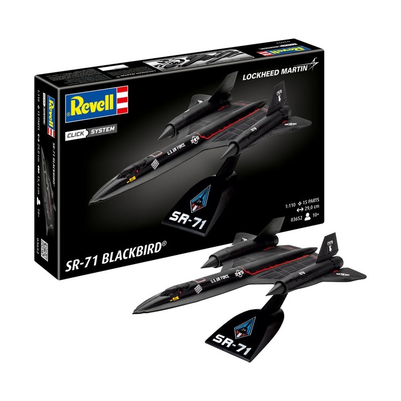 Mirax Hobbies - REVELL 03652 LOCKHEED SR 71 BLACKBIRD EASY CLICK SYSTEM 1:100