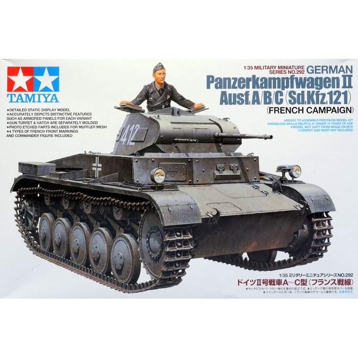Mirax Hobbies - TAMIYA 35292 1:35 GERMAN PZKPFW II AUSF A B C SD