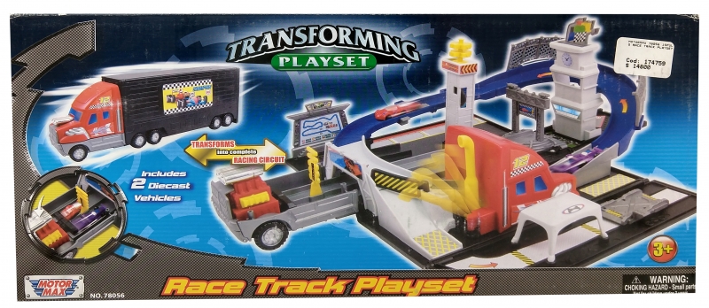 Mirax Hobbies - MOTORMAX 78056 15PULG RACE TRACK PLAYSET W 2PC 1.5PULG CARS