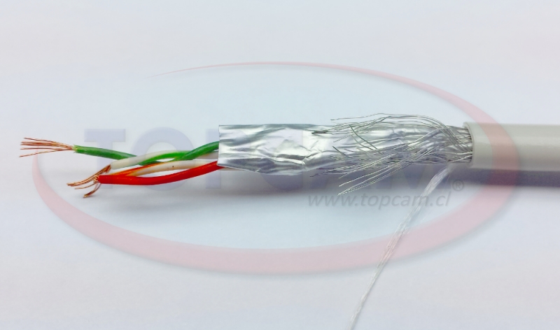 Topcam - MXNET CAB-181585 CABLE UTP CAT5E FLEXIBLE SFTP CCA 2 PARES ...