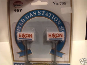 Mirax Hobbies - MODELPOWER 705 2 EXXON GAS STATION SIGNS HO