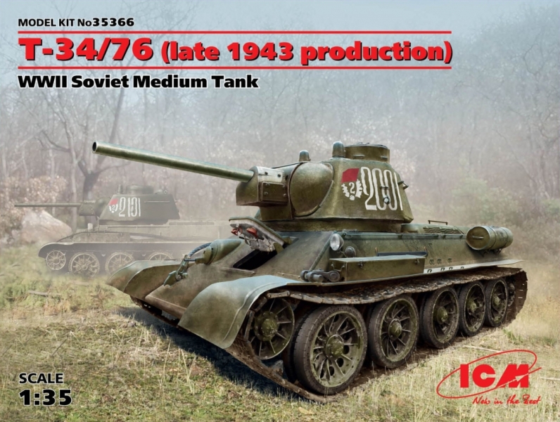 Mirax Hobbies - ICM 35366 T 34/76 ( LATE 1943 )