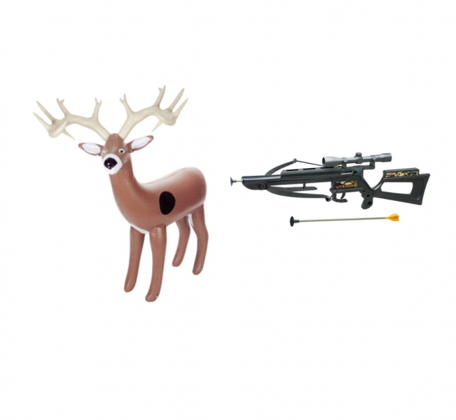 Mirax Hobbies - NEWRAY 66196 HUNTING CROSSBOW W INFLATABLE DEER TARGET