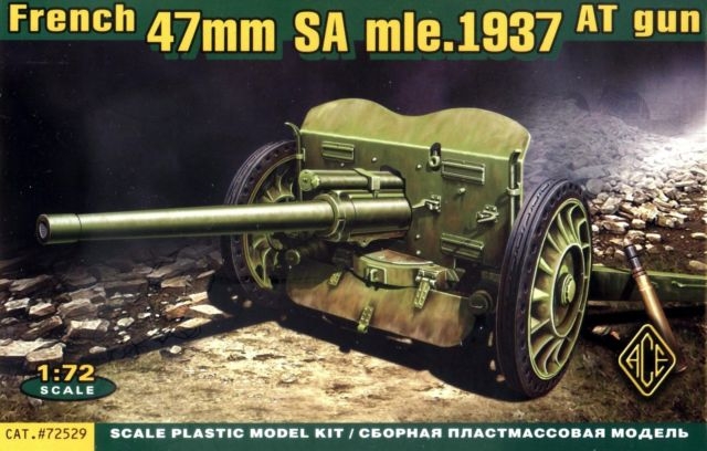 Mirax Hobbies - ACE 72529 FRENCH 47MM ANTI TANK 1937 HOTCHKISS CAÑON 1:72