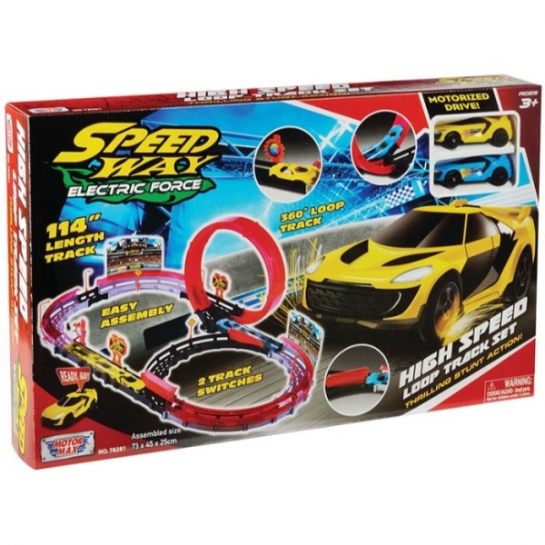 Mirax Hobbies - MOTORMAX 78281 B O RACING TRACK SET WITH 2 CAR ...