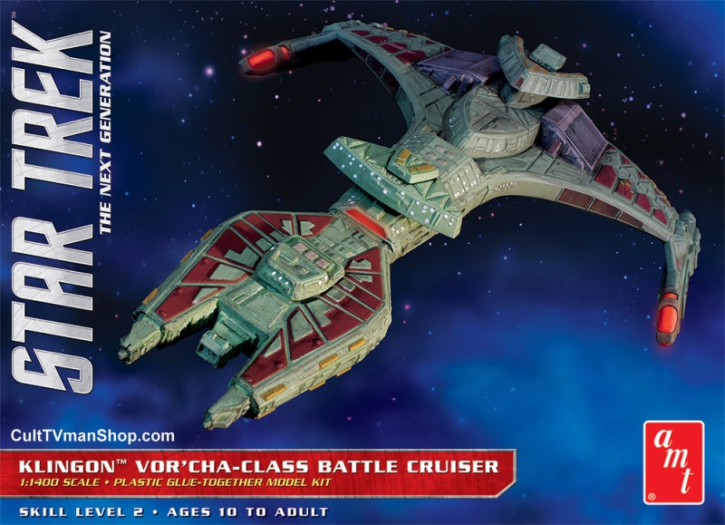 Mirax Hobbies - AMT 1027 1:1400 STAR TREK KLINGON VORCHA CLASS BATTLE ...