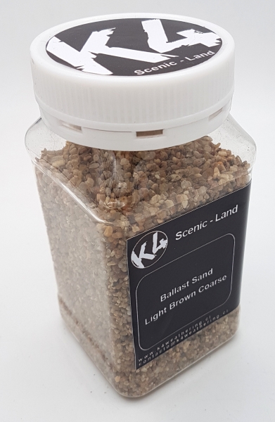 Mirax Hobbies - K4 BALLAST SAND LIGHT BROWN COARSE 400 CC