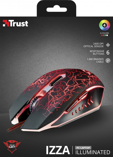 Mirax Hobbies - TRUST GAMER 21683 GXT 105 IZZA GAMING MOUSE BLACK