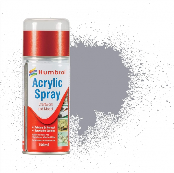 Mirax Hobbies - HUMBROL AD6064 64 LIGHT GREY MATT 150ML ACRYLIC SPRAY PAINT