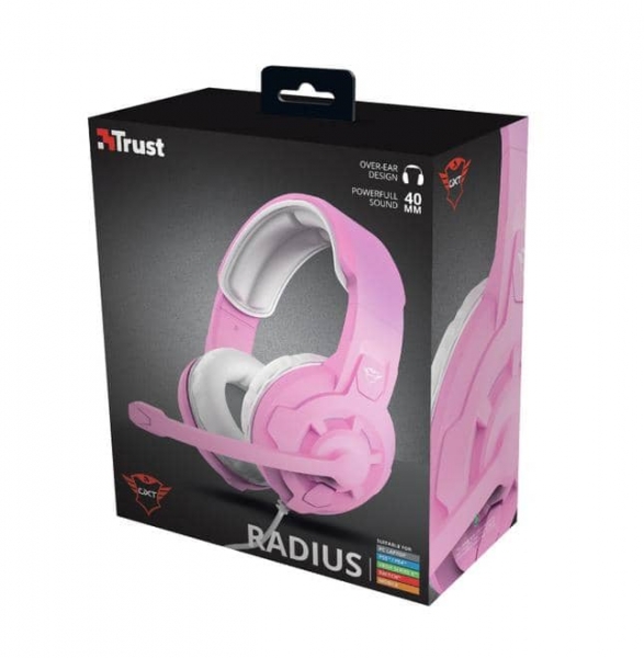 Mirax Hobbies - TRUST GAMER 24362 GXT411P RADIUS HEADSET PINK