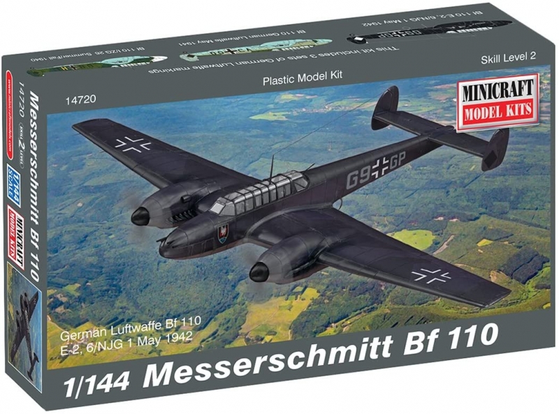 Mirax Hobbies - MINICRAFT 14720 1:144 BF 110 MESSERSCHMITT