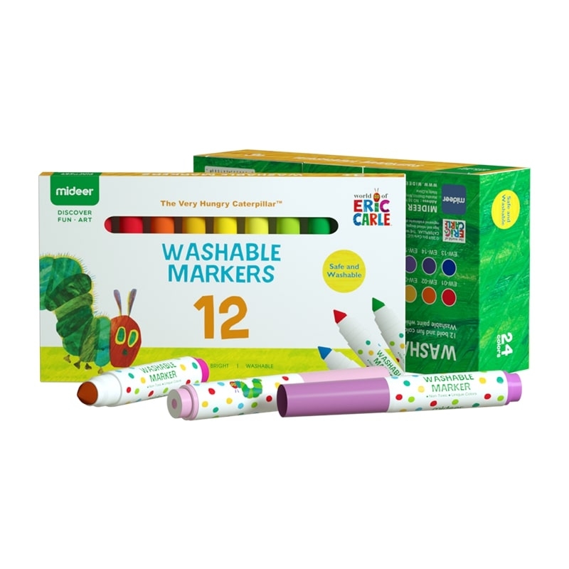 Mirax Hobbies - BRISKO MD4105 WASHABLE MARKERS 12 UNIDADES