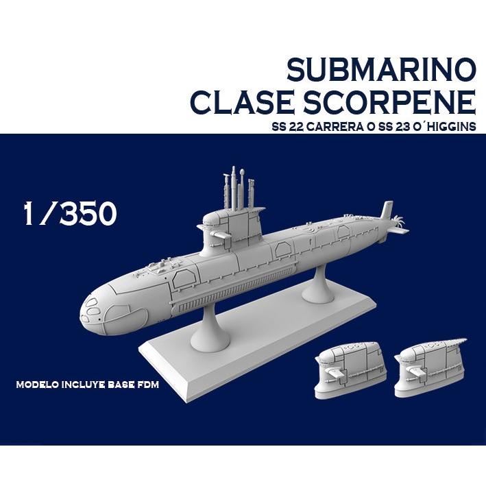 Mirax Hobbies - HQ SUBMARINO CLASE SCORPENE 1:350