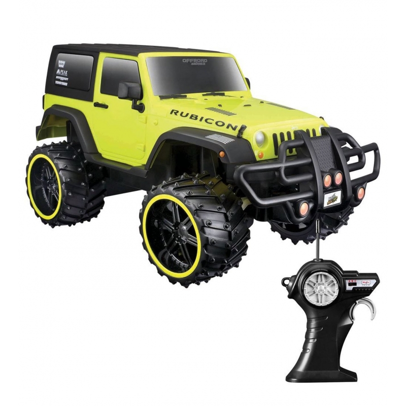Mirax Hobbies - MAISTO 82704 R C 1:16 OFF ROAD JEEP WRANGLER RUBICON YELLOW