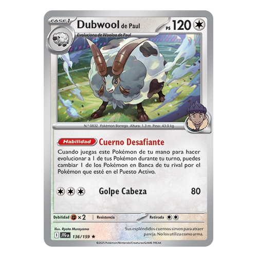 Mirax Hobbies - POKEMON JOURNEY TOGETHER CARTA HOPA?S DUBWOOL REVERSE