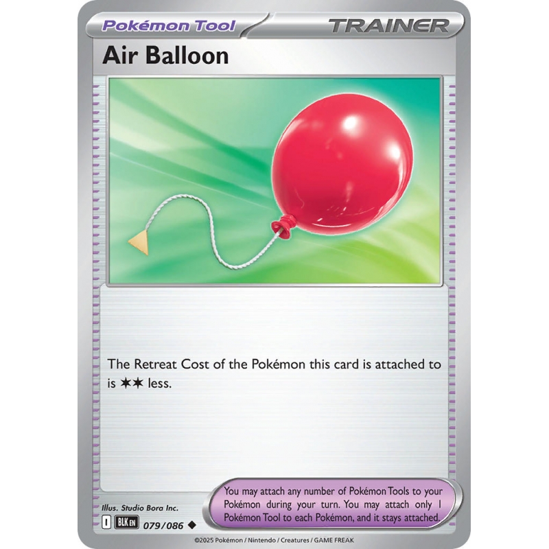 Mirax Hobbies - POKEMON BLACK BOLT CARTA AIR BALLOON POCO COMUN